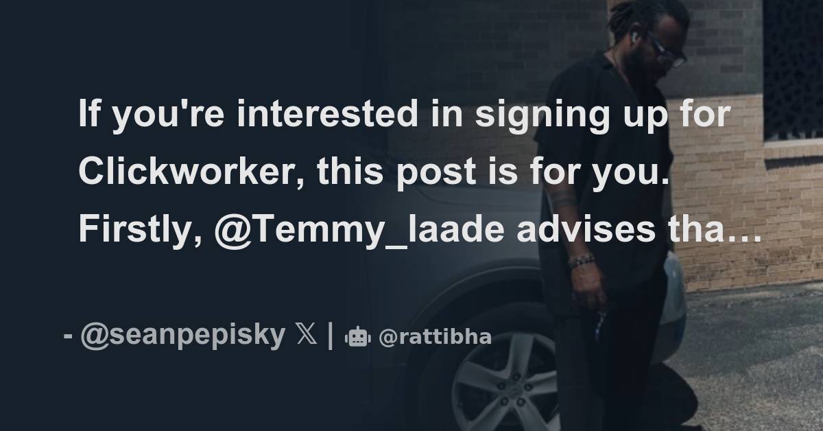 If you're interested in signing up for Clickworker, this post is for ...