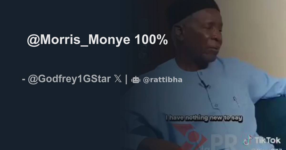@Morris_Monye 100% - Thread from HARRY Fan Page ️ @Godfrey1GStar - Rattibha