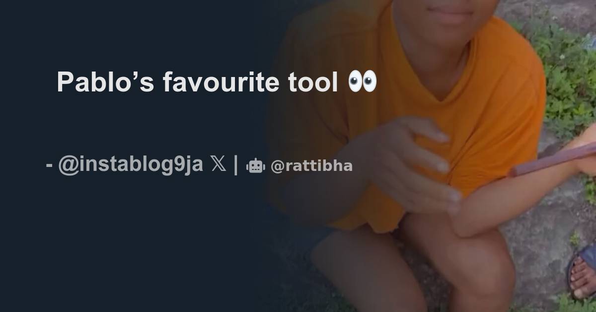 Pablo’s favourite tool 👀 - المسلسل من Instablog9ja @instablog9ja - رتبها