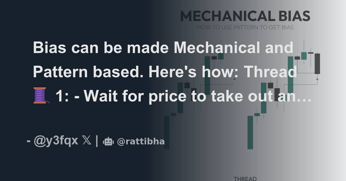 Bias can be made Mechanical and Pattern based. Here's how: Thread 🧵 ...
