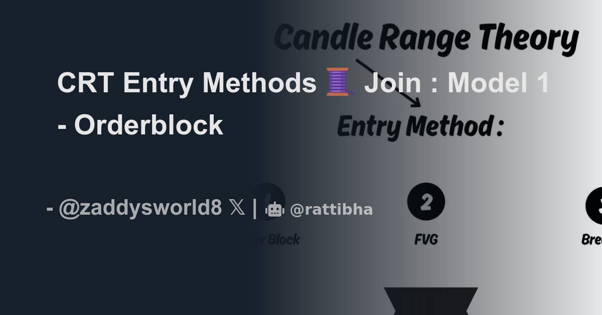 CRT Entry Methods 🧵 Join : - Thread from Benizazy @zaddysworld8 - Rattibha