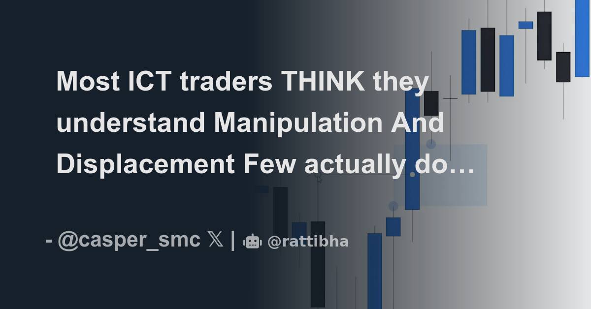 Most ICT traders THINK they understand Manipulation And Displacement ...