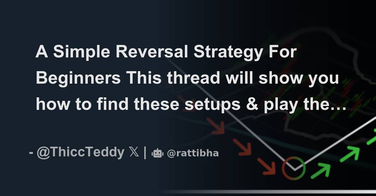 A Simple Reversal Strategy For Beginners This thread will show you how ...