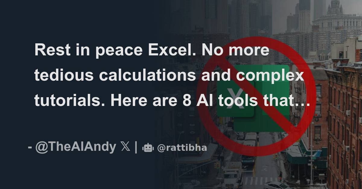 Rest in peace Excel. No more tedious calculations and complex tutorials ...