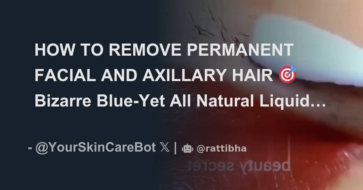 HOW TO REMOVE PERMANENT FACIAL AND AXILLARY HAIR - Thread from Your ...