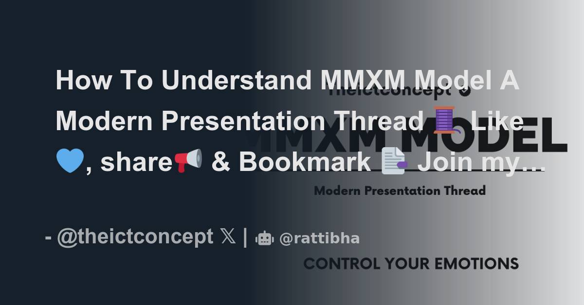 How To Understand MMXM Model A Modern Presentation Thread 🧵 Like💙 ...