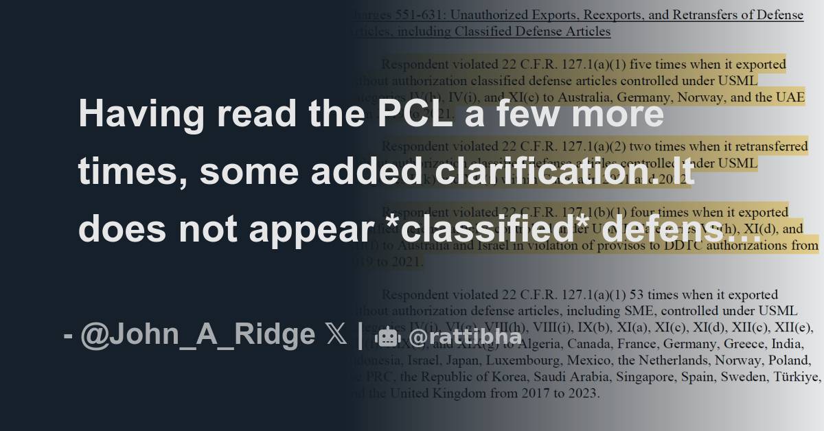 Having read the PCL a few more times, some added clarification. It does ...