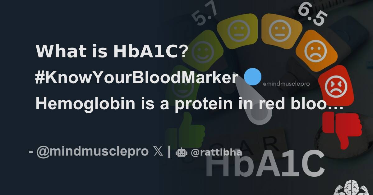 𝗪𝗵𝗮𝘁 𝗶𝘀 𝗛𝗯𝗔𝟭𝗖? #KnowYourBloodMarker 🔵 Hemoglobin is a protein in red ...