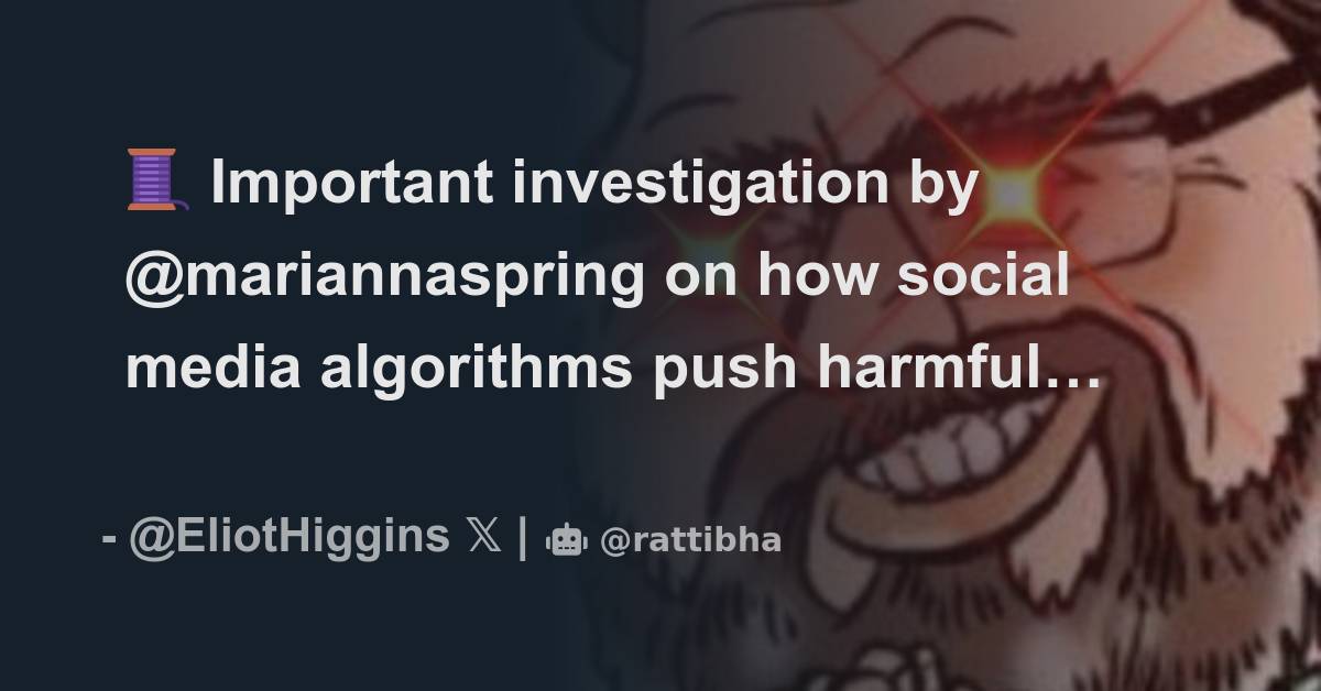 🧵 Important investigation by @mariannaspring on how social media ...