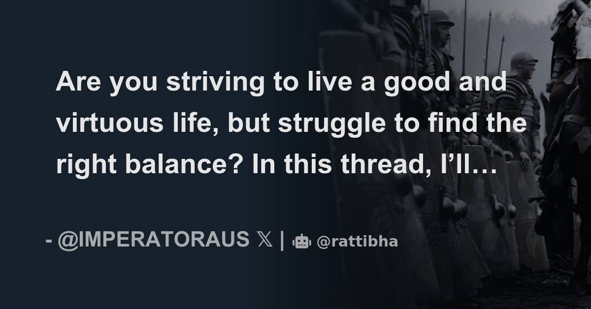 Are you striving to live a good and virtuous life, but struggle to find ...
