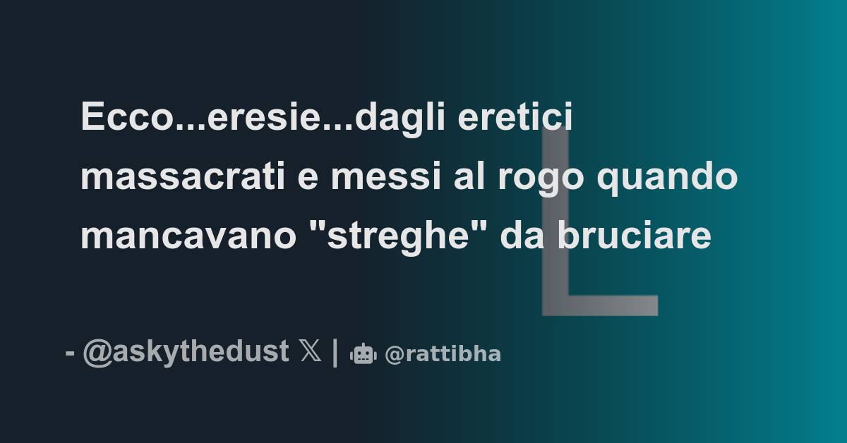 @allocopicas @ondaquadra @SalazarYulia @ListPosta Ecco...eresie...dagli ...