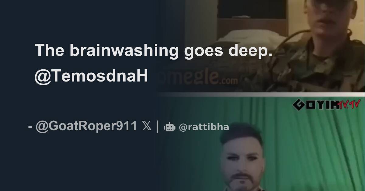 The brainwashing goes deep. @TemosdnaH - Thread from REKT Specialist is ...