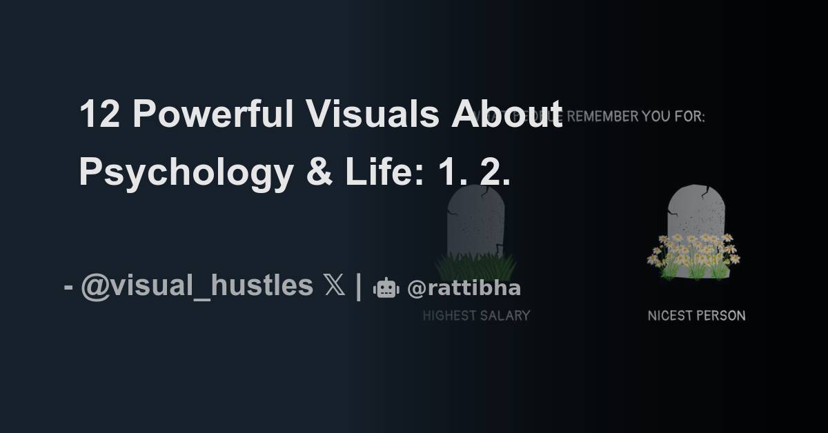 12 Powerful Visuals About Psychology & Life: 1. - Thread from Visual ...
