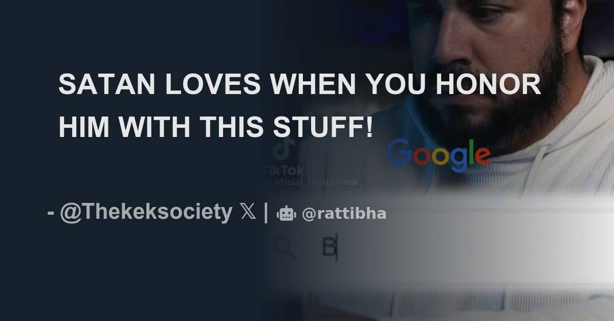 SATAN LOVES WHEN YOU HONOR HIM WITH THIS STUFF! - المسلسل من DR. Kek ...