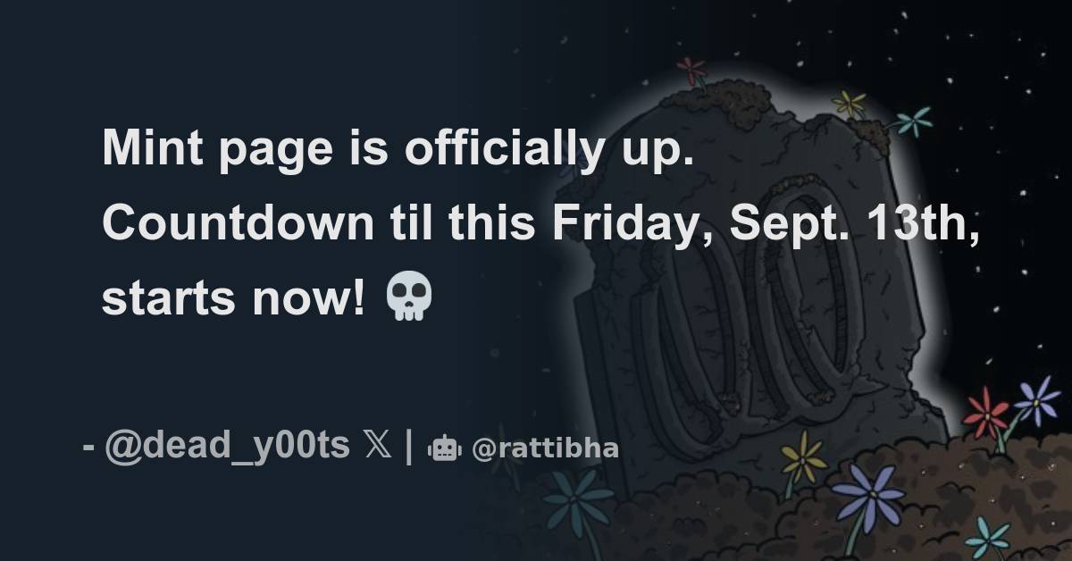 Mint page is officially up. Countdown til this Friday, Sept. 13th ...
