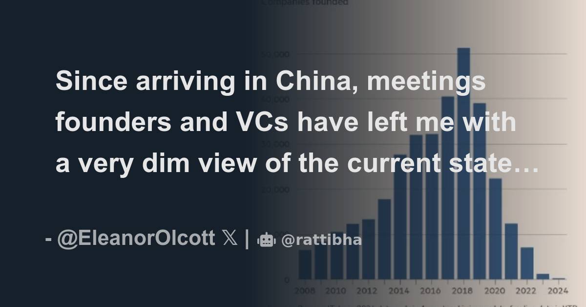 Since arriving in China, meetings founders and VCs have left me with a ...
