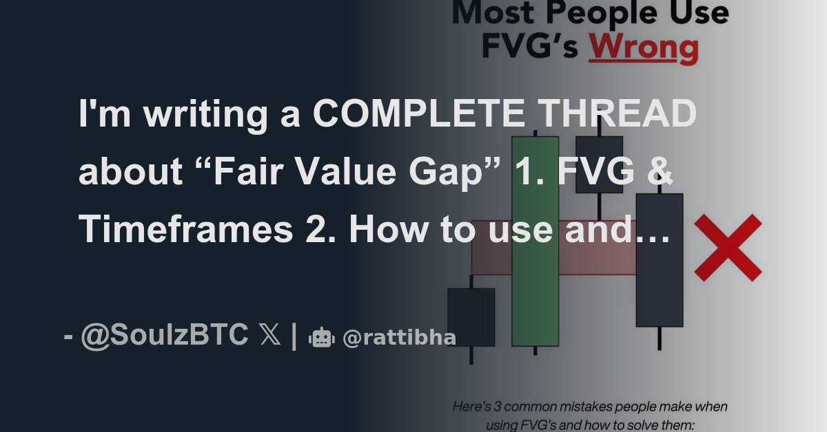 I'm writing a COMPLETE THREAD about “Fair Value Gap” 1. FVG ...