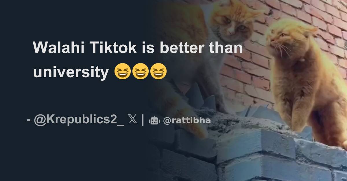Walahi Tiktok is better than university 😆😆😆 - Thread from 𝐁𝐞𝐬𝐭𝐞 ...