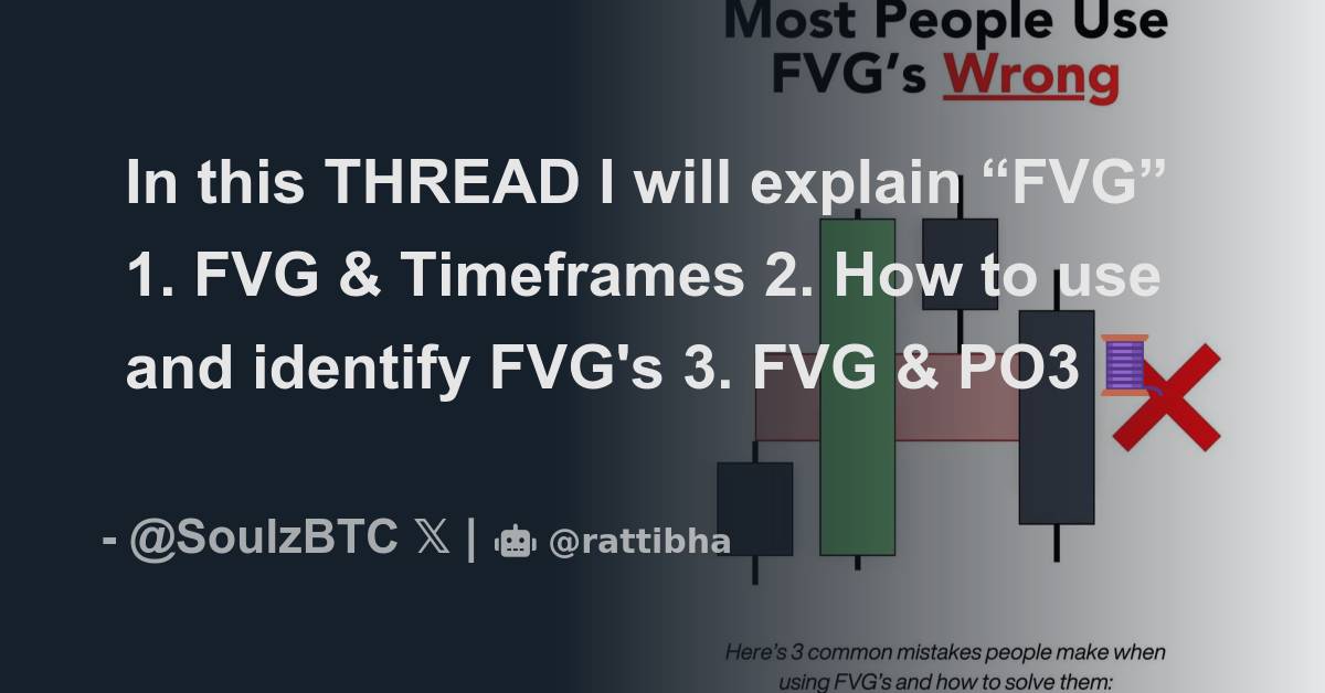 In this THREAD I will explain “FVG” 1. FVG & Timeframes 2. How to use ...
