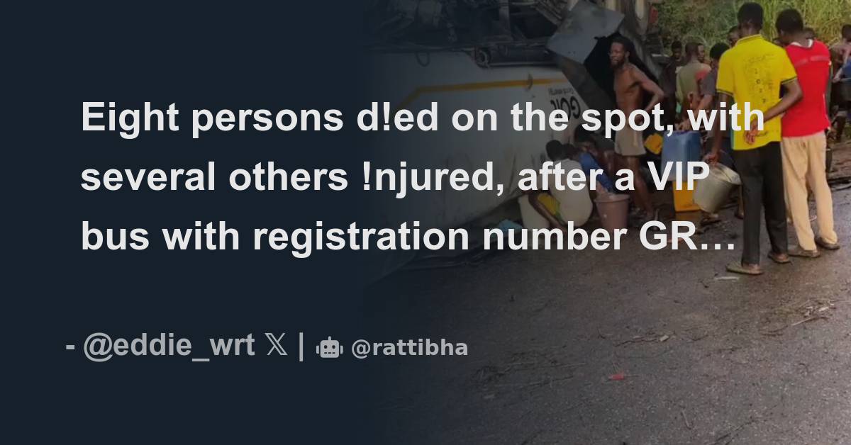 Eight persons d!ed on the spot, with several others !njured, after a ...