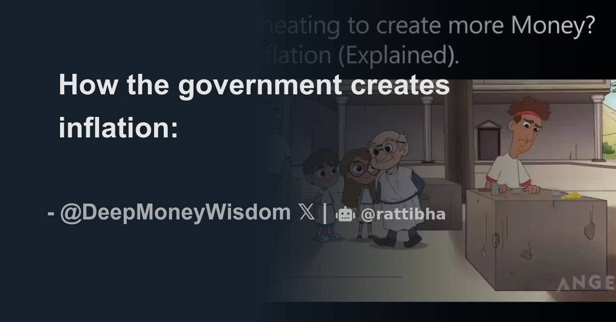 How the government creates inflation: - Thread from Finance Nerd ...