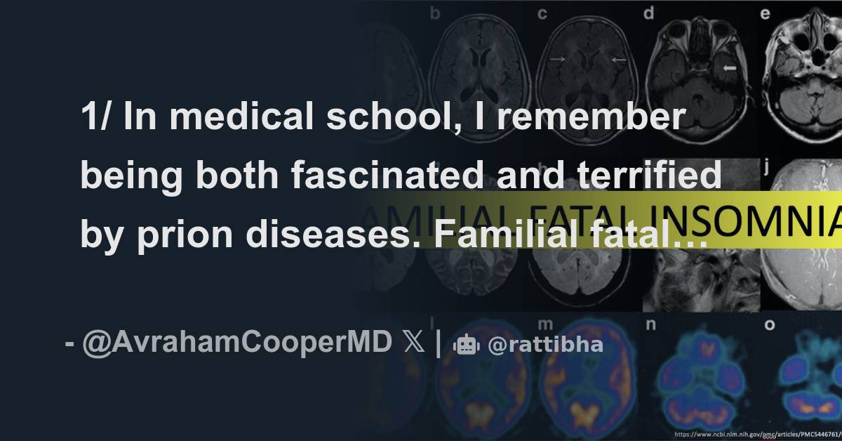 1/ In medical school, I remember being both fascinated and terrified by ...