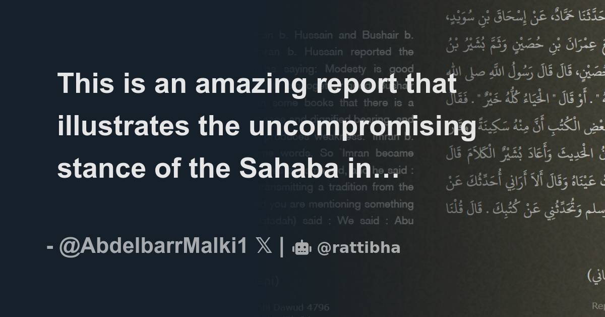 This is an amazing report that illustrates the uncompromising stance of ...