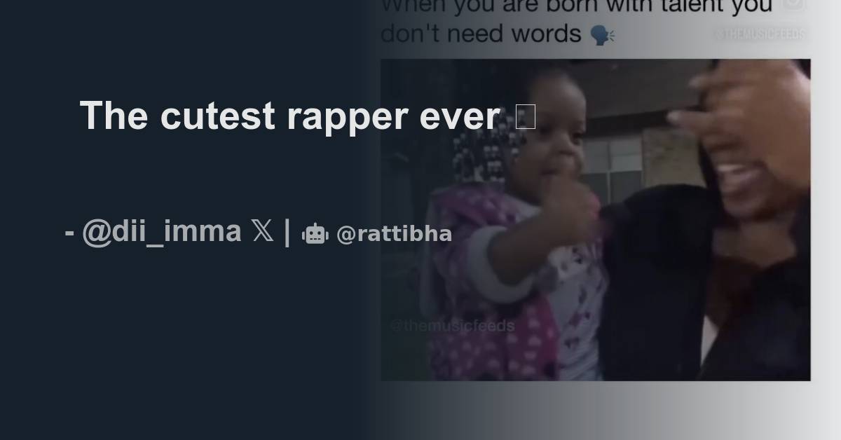 The cutest rapper ever 🥹 - Thread from Ada Owerri 🤍 @dii_imma - Rattibha