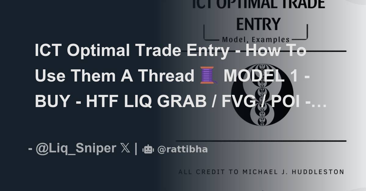 ICT Optimal Trade Entry - How To Use Them A Thread 🧵 - Thread from ...