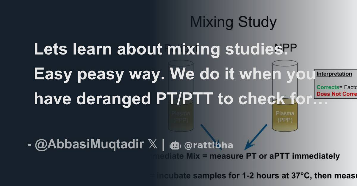 Lets learn about mixing studies. Easy peasy way. We do it when you have ...