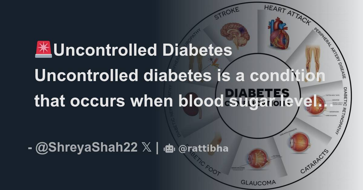 🚨Uncontrolled Diabetes Uncontrolled diabetes is a condition that occurs ...
