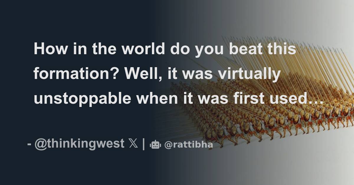 How in the world do you beat this formation? Well, it was virtually unstoppable when it was ...