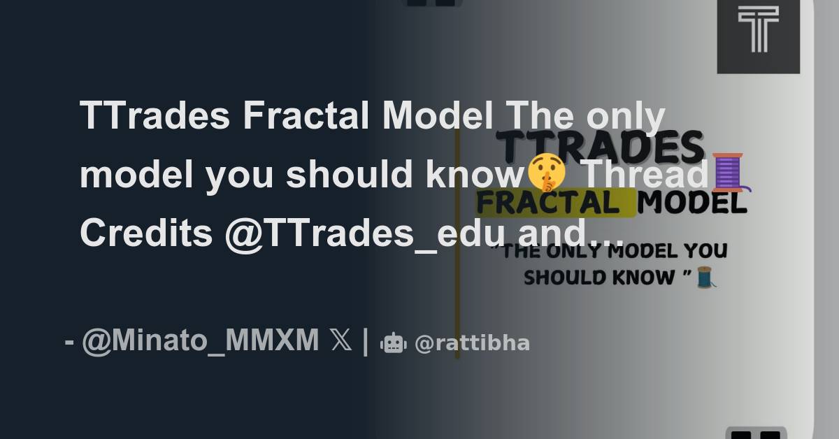 TTrades Fractal Model The only model you should know🤫 Thread🧵 Credits ...