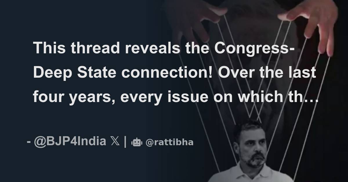 This thread reveals the Congress-Deep State connection! Over the last ...