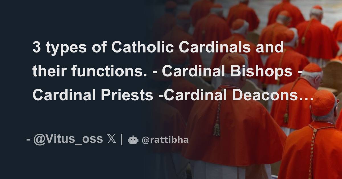 3 types of Catholic Cardinals and their functions. - Cardinal Bishops ...