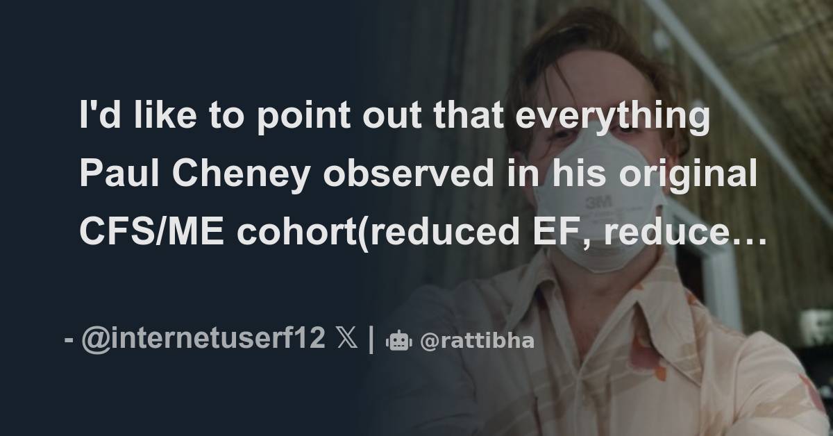 I'd like to point out that everything Paul Cheney observed in his ...