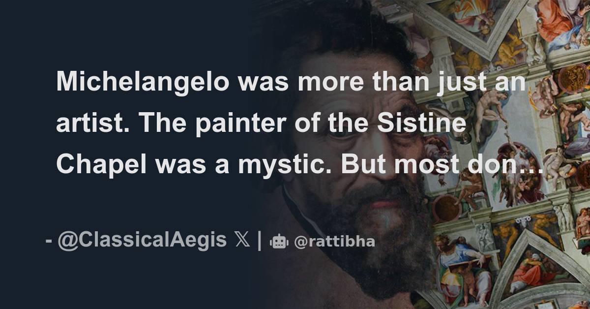 Michelangelo was more than just an artist. The painter of the Sistine ...