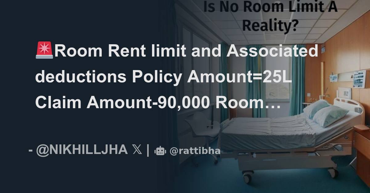 🚨Room Rent limit and Associated deductions Policy Amount=25L Claim ...