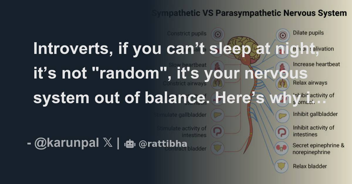 Introverts, if you can’t sleep at night, it’s not "random", it's your ...