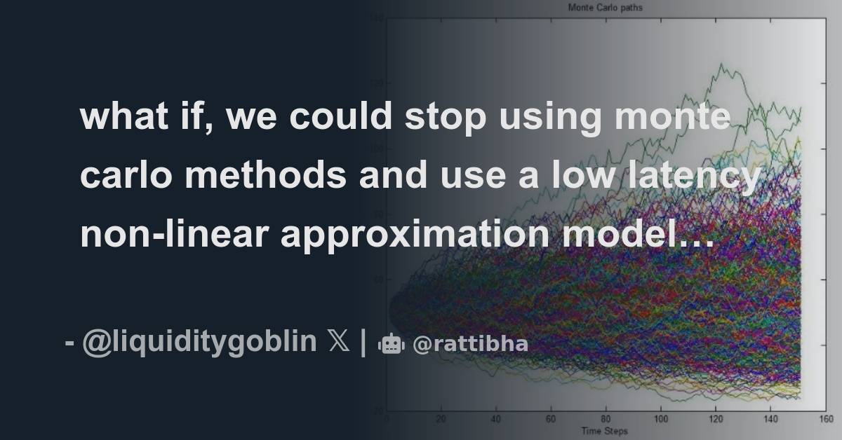 what if, we could stop using monte carlo methods and use a low latency non-linear approximation ...