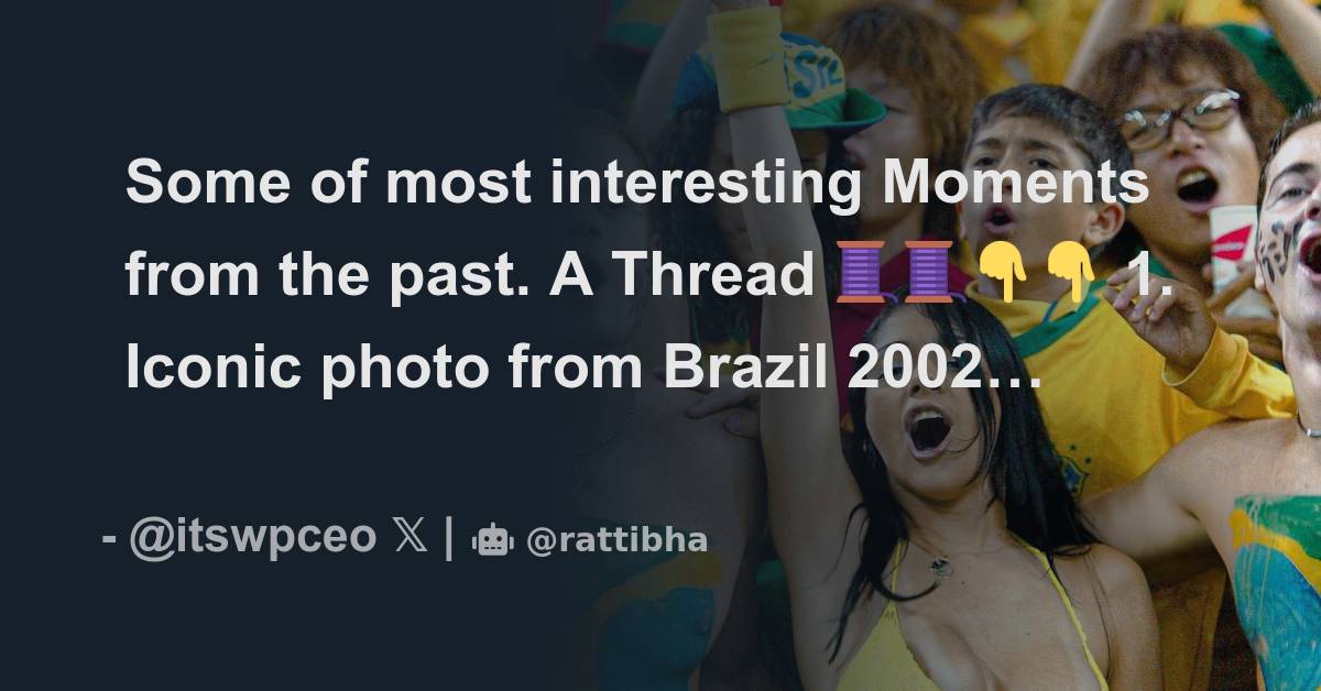 Some of most interesting Moments from the past. A Thread 🧵🧵👇👇 1. Iconic ...