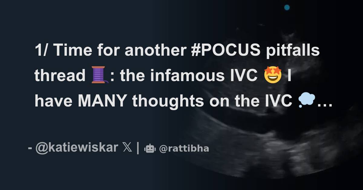 1/ Time for another #POCUS pitfalls thread 🧵: the infamous IVC 🤩 I have ...