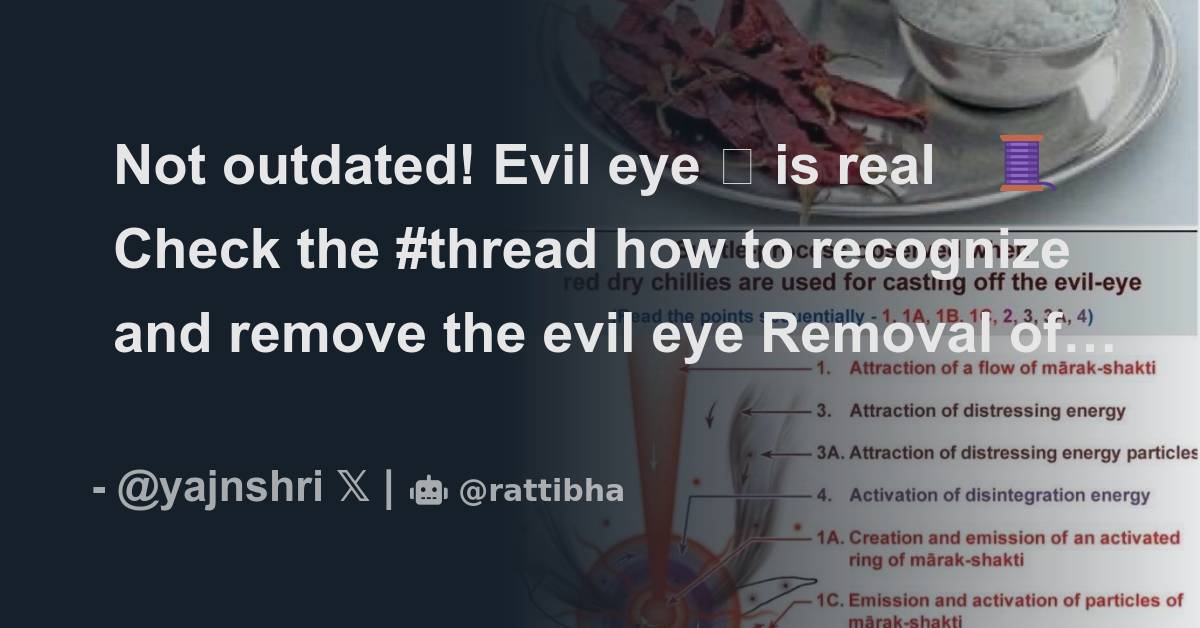 Not outdated! Evil eye 🪬 is real 🧵 Check the #thread how to recognize ...
