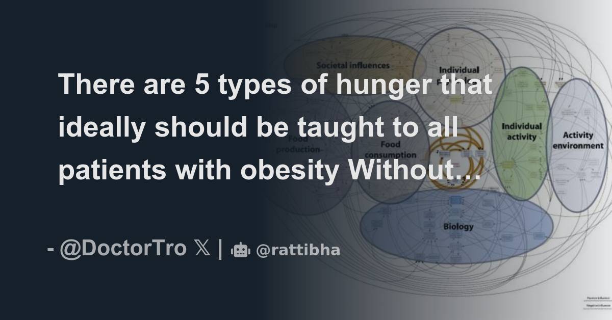 There are 5 types of hunger that ideally should be taught to all ...