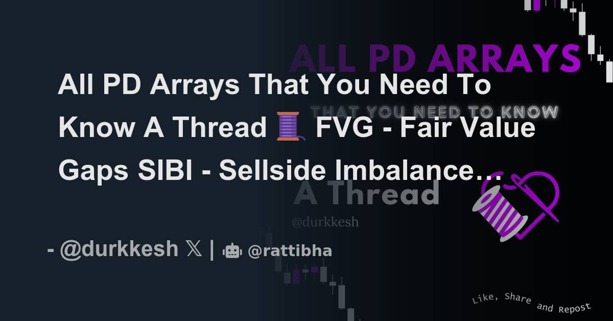 All PD Arrays That You Need To Know A Thread 🧵 - Thread from D-Trader ...