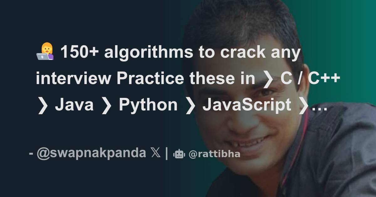 👩‍💻 150+ algorithms to crack any interview Practice these in C / C++ Java Python JavaScript ...