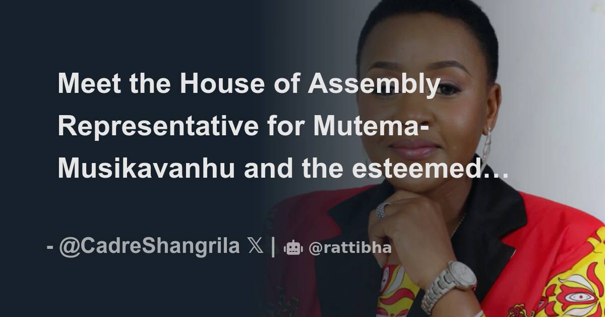 Meet the House of Assembly Representative for Mutema-Musikavanhu and ...
