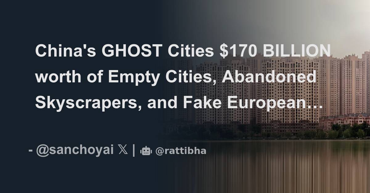 China's GHOST Cities $170 BILLION worth of Empty Cities, Abandoned ...