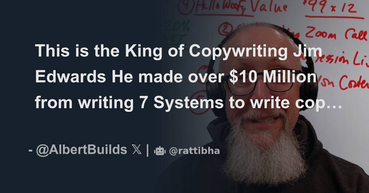 This is the King of Copywriting Jim Edwards He made over $10 Million ...
