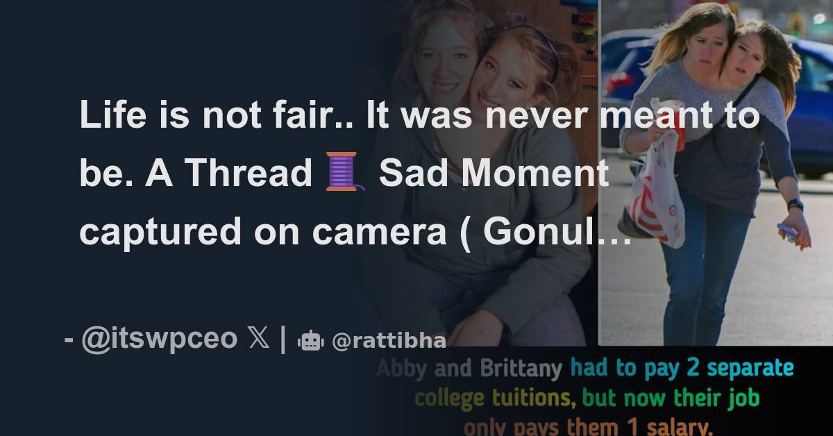 Life is not fair.. It was never meant to be. A Thread 🧵 - Thread from ...